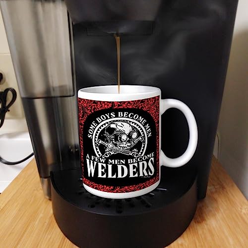 Welder Mug For Men Some Boys Become Men Few Become Welders 11oz Ceramic Coffee Mug Paisley