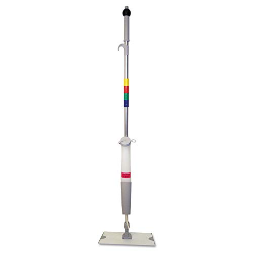 Boardwalk BWKBWMS16MFM 59 in. Bucketless Microfiber Mop System Kit - Gray