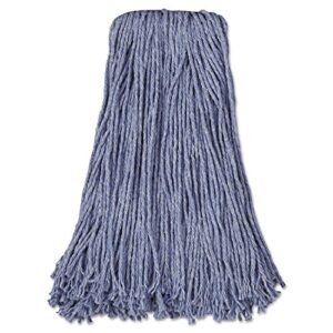 boardwalk 2024b mop head, standard head, cotton/synthetic fiber, cut-end, 24, blue, 12/carton