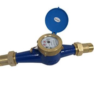 PRM 1 Inch NPT Multi Jet Water Meter, Brass Body - Not for Potable Water