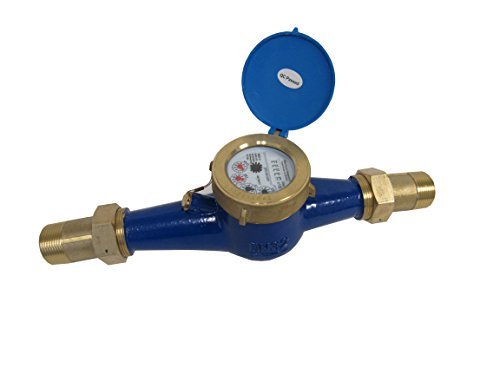 PRM 1 Inch NPT Multi Jet Water Meter, Brass Body - Not for Potable Water