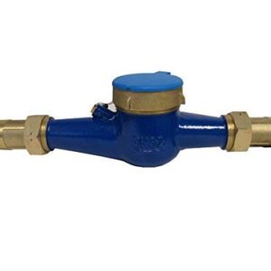 PRM 1 Inch NPT Multi Jet Water Meter, Brass Body - Not for Potable Water