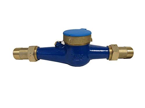 PRM 1 Inch NPT Multi Jet Water Meter, Brass Body - Not for Potable Water