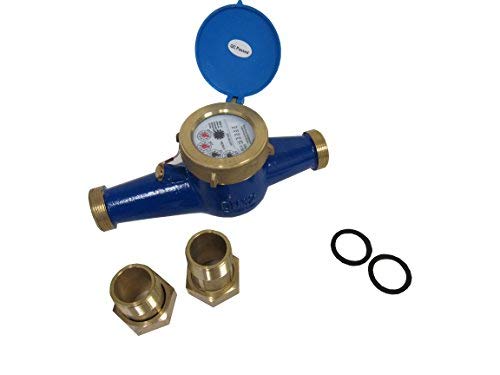 PRM 1 Inch NPT Multi Jet Water Meter, Brass Body - Not for Potable Water