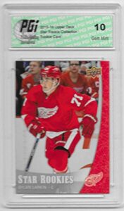 dylan larkin 2015-16 upper deck star rookies #12 rookie card pgi 10