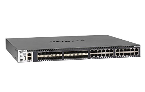 NETGEAR XSM4348S-100NES 24-Port Fully Managed Switch M4300-24X24F, 48x10G, 24x10GBASE-T, 24xSFP+, Stackable, ProSAFE Lifetime Protection (XSM4348S)