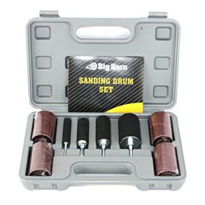 big horn 19521 rubber sanding drum set, 20 piece