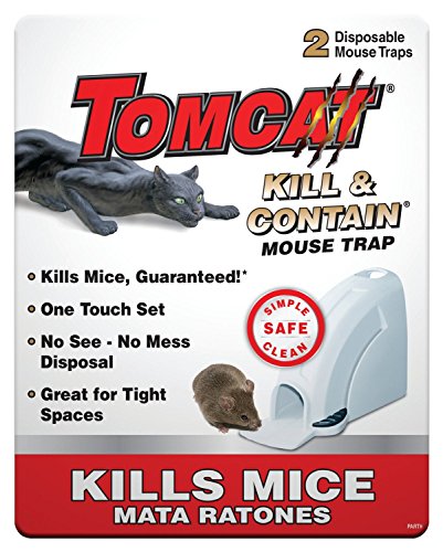 Tomcat Kill and Contain Mouse Trap, 2-Pack (set of 2 - Total 4 Traps) - With Attractant Gel