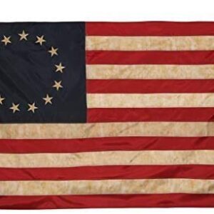 Betsy Ross Vintage Embroidered Flag - 3x5ft Premium Oxford Polyester - Founding Fathers Flags