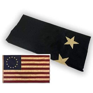 Betsy Ross Vintage Embroidered Flag - 3x5ft Premium Oxford Polyester - Founding Fathers Flags