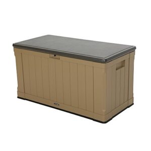 lifetime 60167 outdoor storage box, 116 gallon, heather beige