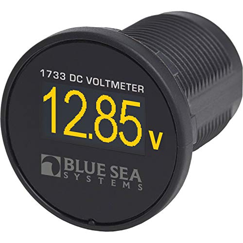 Blue Sea Systems 1733 Mini OLED DC Voltmeter, Yellow