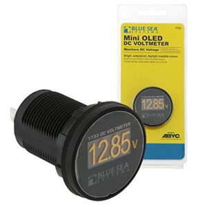 Blue Sea Systems 1733 Mini OLED DC Voltmeter, Yellow