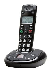 clearsounds a700 amplified cordless phone with answering machine - supports dect 6.0 frequency, multi-line operation, ac power and battery operated