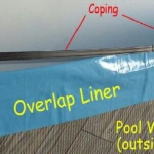 Coping Strips for Overlap Above Ground Pool Liners, Plastic Coping Clips for Overlap Pool Liner Replacement - for 24' Round Pools - Qty 38