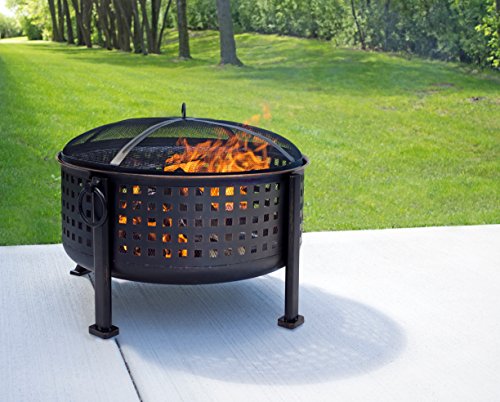 Pleasant Hearth OFW821RC Langston 12" Deep Bowl Fire Pit