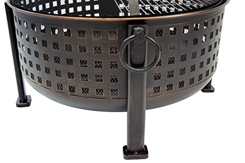 Pleasant Hearth OFW821RC Langston 12" Deep Bowl Fire Pit