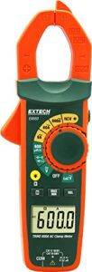 extech ex650 true rms 600a clamp meter with ncv