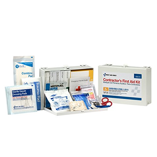 First Aid Only 90670 25-Person ANSI A+ Contractor's Emergency First Aid Kit for Home Renovation, Job Sites, and Construction Vehicles, 182 Pieces