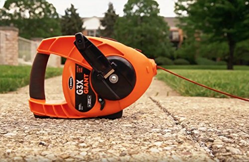 Keson G3X Giant Chalk Line with High Speed Rewind, 12 oz Capacity, 100 ft String "Packaging may vary"