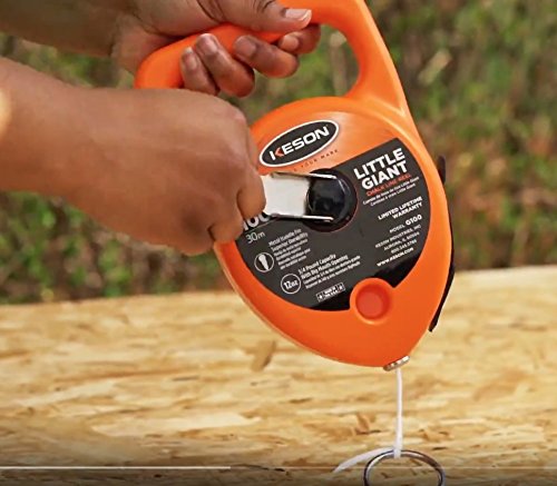 Keson G3X Giant Chalk Line with High Speed Rewind, 12 oz Capacity, 100 ft String "Packaging may vary"