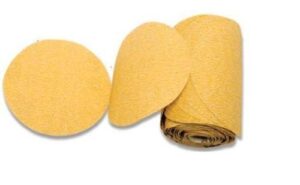 karebac lr5c80 premium gold 5" psa 80 grit c-weight aluminum oxide stearated sanding discs 100 discs/linkroll