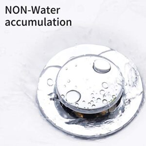 KES Bathroom Sink Drain with Overflow Vessel Sink Lavatory Vanity Pop Up Drain Stopper Polished Chrome Finish, S2007A-CH