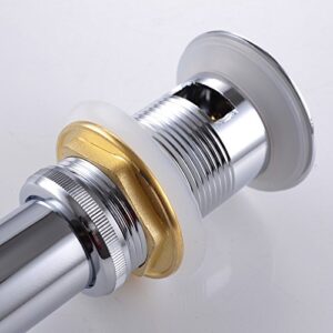 KES Bathroom Sink Drain with Overflow Vessel Sink Lavatory Vanity Pop Up Drain Stopper Polished Chrome Finish, S2007A-CH