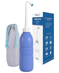 hibbent portable bidet sprayer and travel bidet with hand held bidet bottle for personal cleansing use extended nozzle - personal hygiene care toilet bidet shower/bathroom bidet spray -21.8oz(620ml)