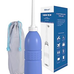 Hibbent Portable Bidet Sprayer and Travel Bidet with Hand Held Bidet Bottle for Personal Cleansing Use Extended Nozzle - Personal Hygiene Care Toilet Bidet Shower/Bathroom Bidet Spray -21.8oz(620ml)