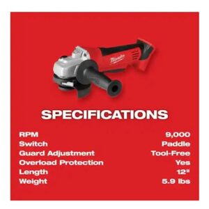 New Milwaukee 2680-20 M18 18 Volt 4 1/2" Cut-off Grinder Cordless New In Box