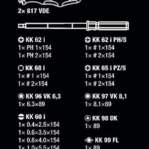 Wera - 5347108001 347108 Kraftform Kompakt VDE 60 i/62 i/68 i/18 Insulated Blade Set