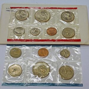 1980 P & D Mint Set Uncirculated Coin Set OGP