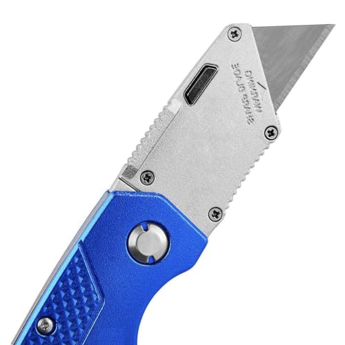 New Folding Lock-Back Utility Knife Box Cutter for quick cuts through cardboard, paper, cord