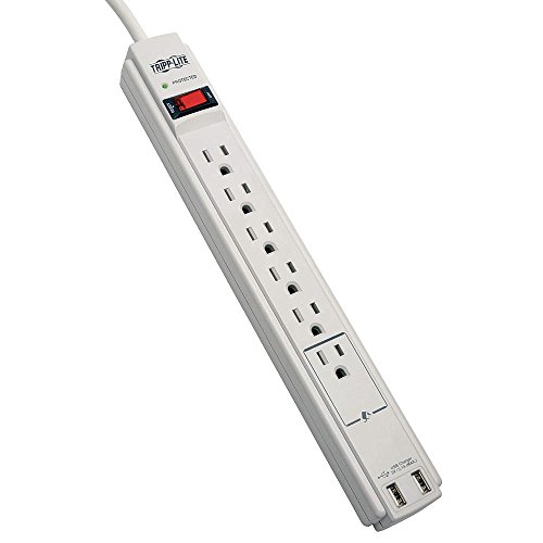 TRPTLP606USB - Tripp Lite Surge Protector Power Strip 120V USB 6 Outlet 6 Cord 990 Joule