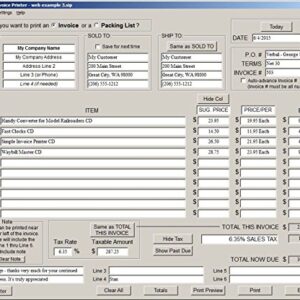 Simple Invoice Printer