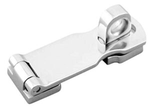 marine grade stainless steel heavy duty door hasp with turning padlock eye mount