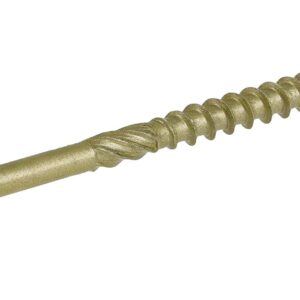 Power Pro 48617 Wood Screws, #10 x 5", Premium Outdoor Deck Screws, Rust Resistant, Epoxy Coated Bronze, 5lb Tub, 213 pcs