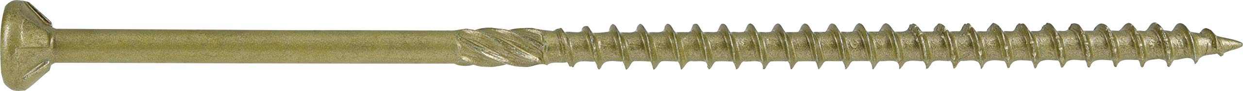 Power Pro 48617 Wood Screws, #10 x 5", Premium Outdoor Deck Screws, Rust Resistant, Epoxy Coated Bronze, 5lb Tub, 213 pcs