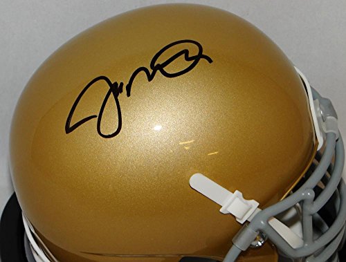 Joe Montana Autographed Black Notre Dame Schutt Mini Helmet- JSA Witnessed Auth