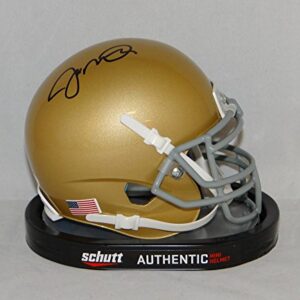 Joe Montana Autographed Black Notre Dame Schutt Mini Helmet- JSA Witnessed Auth