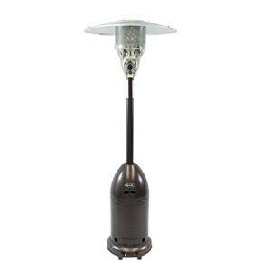 dyna-glo dgph201br premium hammered bronze outdoor propane patio heater - 48,000 btu