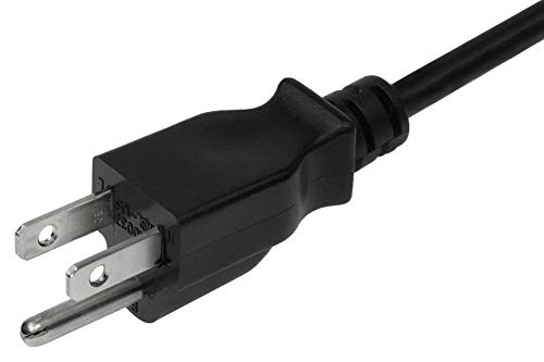 6 Feet (2 Meters) 14AWG Heavy Duty 3 Prong Monitor (Universal Power Cord) Computer Power Cord 6ft (2M) 3 Conductor (IEC320 C13 to NEMA 5-15P) 15 Amp AC Power Cable CNE593692