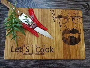 algis crafts | chopping board - let's cook | custom wedding, anniversary, housewarming gift, first home gift | handmade birthday gift | laser engraved cutting board