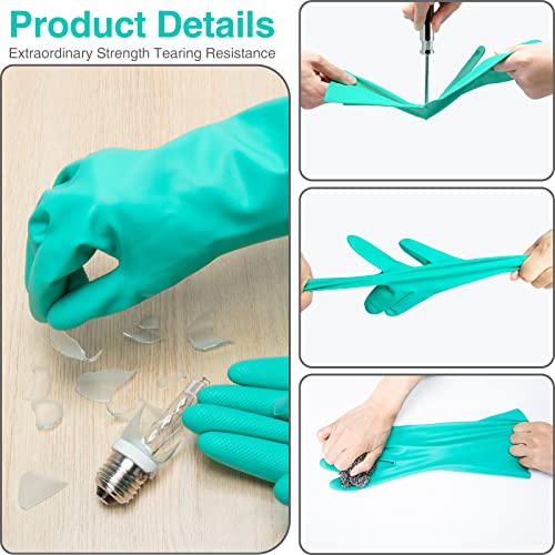 ThxToms Chemical Resistant Nitrile Gloves, Resist Household Acid, Alkali, Solvent and Oil, Latex Rubber Free, 1 Pair Medium