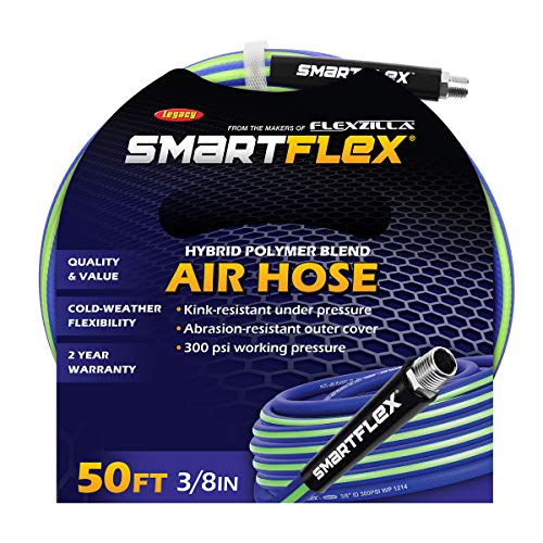 SmartFlex Air Hose, 3/8 in. x 50 ft., Hybrid, Blue - HSF3850BL2