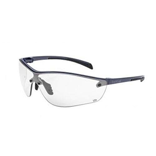 Bolle Safety 40237, Silium+ Safety Glasses PLATINUM, Dark Gunmetal Frame, Clear Lenses