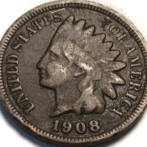 1908 P Indian Head Cent Penny Seller Very Good