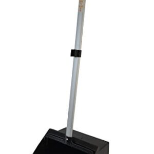 Janico 1085 Commercial Lobby Dustpan Upright, Aluminum Handle, 37” Length, Black