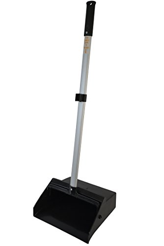 Janico 1085 Commercial Lobby Dustpan Upright, Aluminum Handle, 37” Length, Black